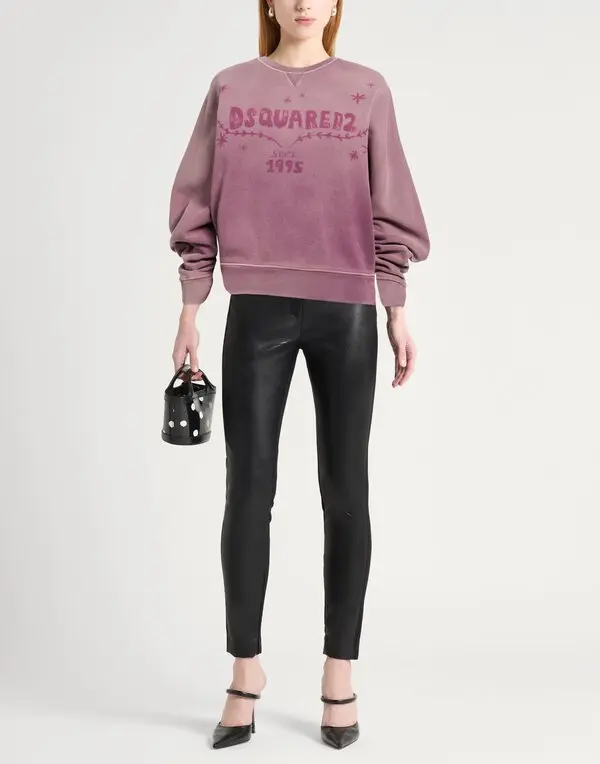 Dsquared2 Sweatshirt Plum Size Cotton