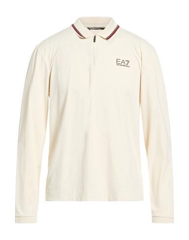EA7 Polo Shirt Size Polyamide, Elastane - Ivory