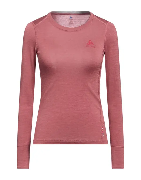 ODLO Merino Wool Long Sleeve Base Layer - Pink