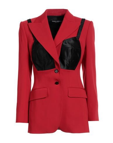 Dolce & Gabbana Blazer Size Virgin Wool, Polyamide, Silk, Elastane - Red