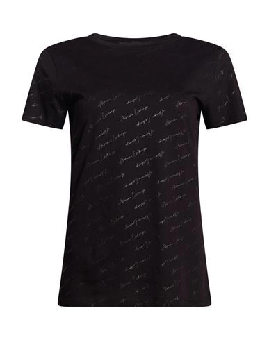 Armani Exchange Cotton T-shirt With Logo Print - Black