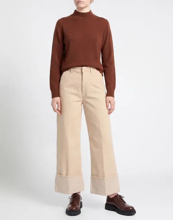 OTTOD'AME Cotton Blend Corduroy High Waisted Straight Leg Pants