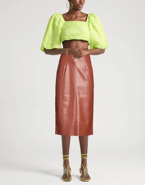 MANILA GRACE Midi Skirt Size Polyurethane, Polyester