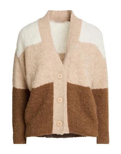 PUROTATTO Cardigan Size Wool, Alpaca Wool, Polyamide, Metallic Fiber - Beige