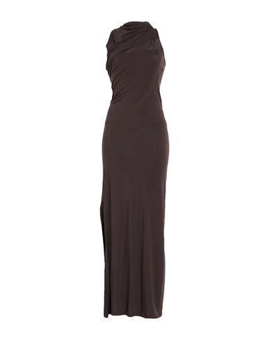 Helmut Lang Maxi Dress Chocolate Size Lyocell, Elastane - Brown