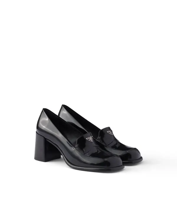 Prada Brushed Leather Loafers