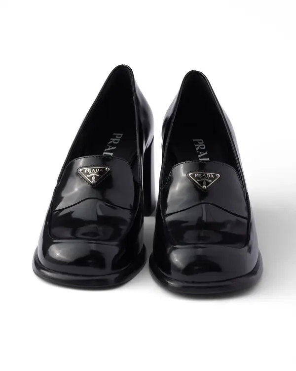 Prada Brushed Leather Loafers