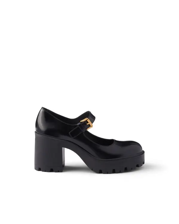 Prada Brushed Leather Pumps