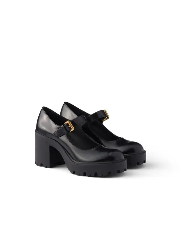 Prada Brushed Leather Pumps