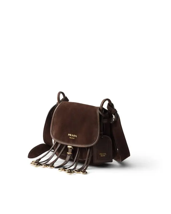 Prada Corsaire Suede Mini Shoulder Bag