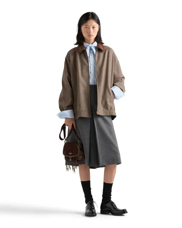 Prada Suede Mini Shoulder Bag - Brown