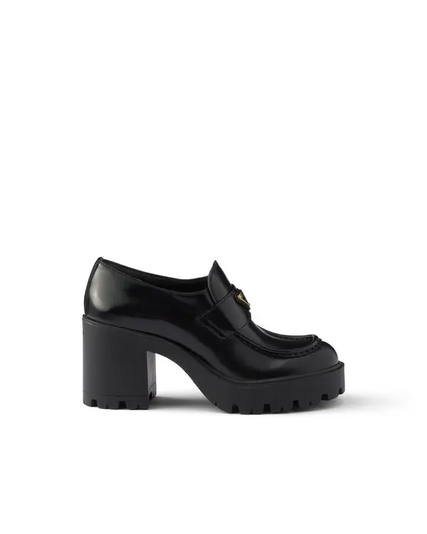 Prada Brushed Leather Loafers
