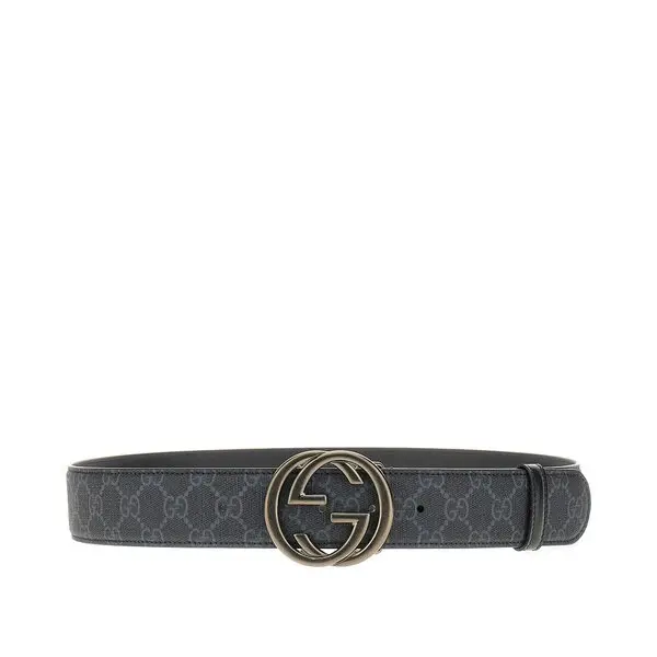 Gucci Gg Supreme Belt With Interlocking G Buckle