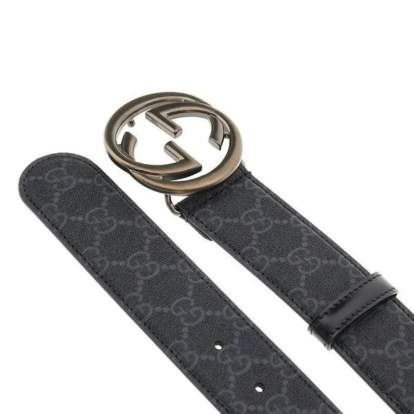 Gucci Gg Supreme Belt With Interlocking G Buckle