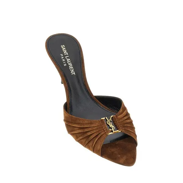 Saint Laurent Babylone' Suede Leather Mules