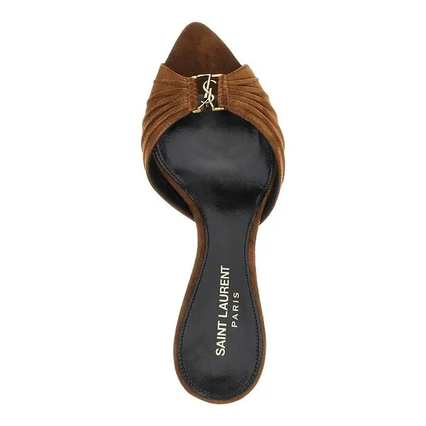 Saint Laurent Babylone' Suede Leather Mules