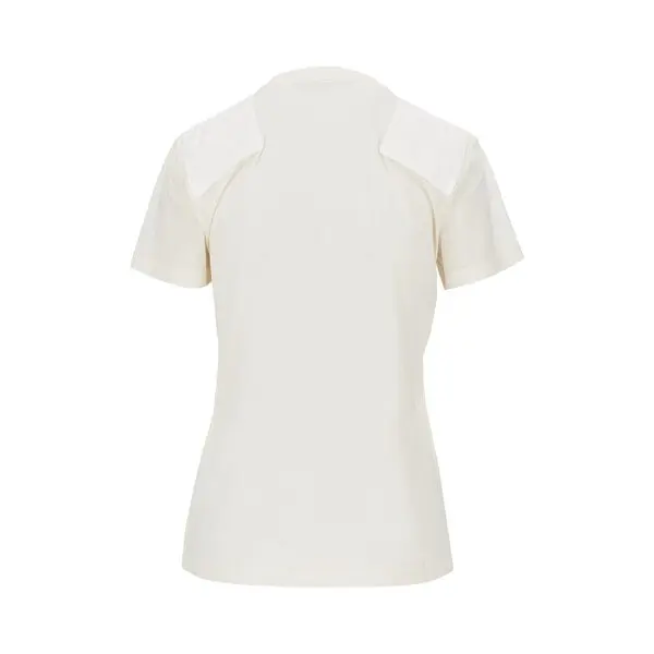 Phoebe Philo Cotton And Lyocell T-shirt With Patched Shoulders