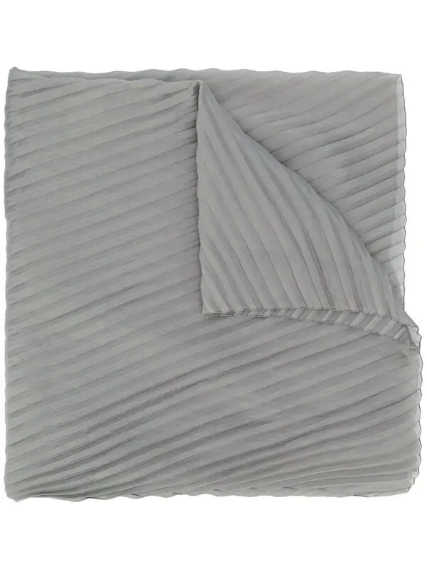 Emporio Armani Scarf Grey Stripes - Gray
