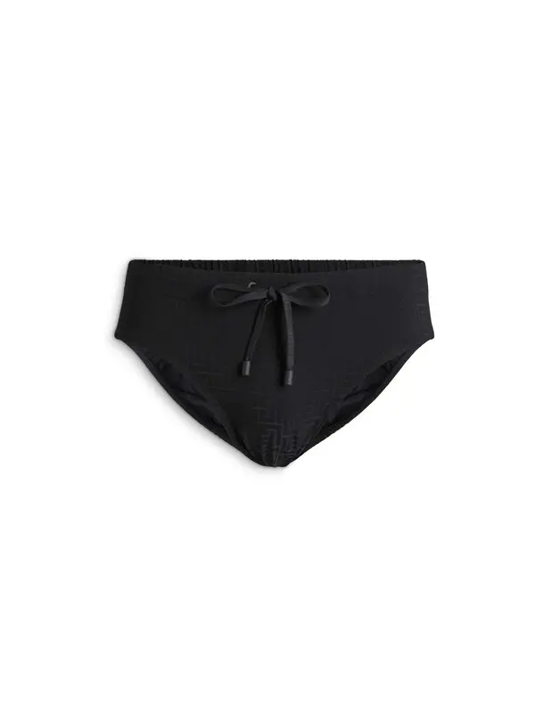 Balmain Monogram Swim Briefs In Nylon Elastane