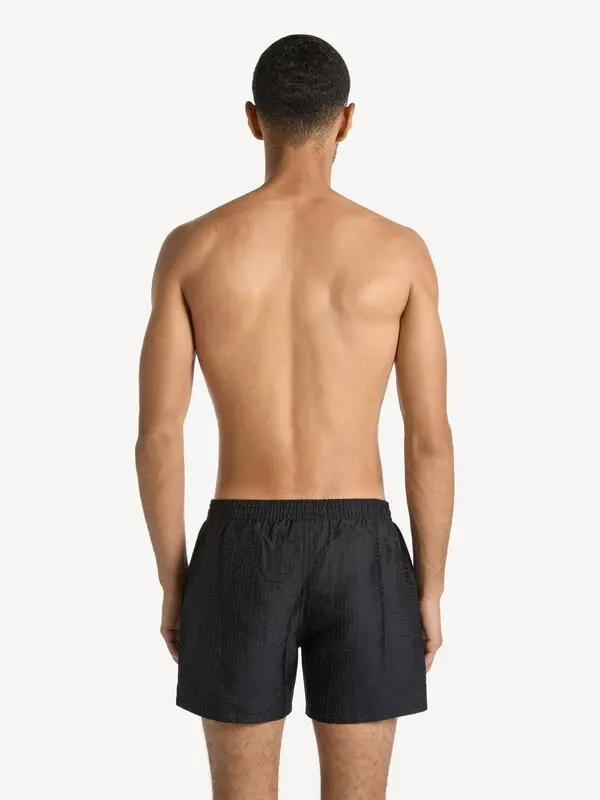 Balmain Monogram Swim Shorts - Black