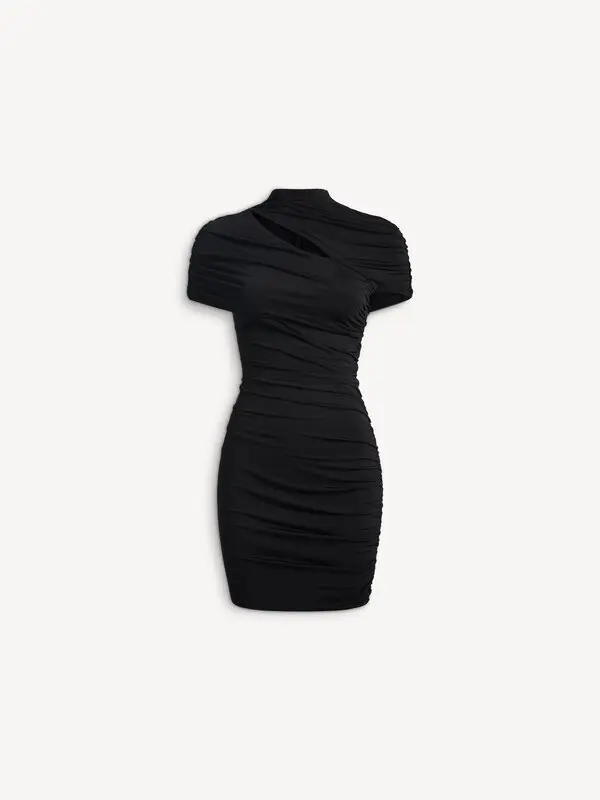 Balmain Draped Jersey Bodycon Dress