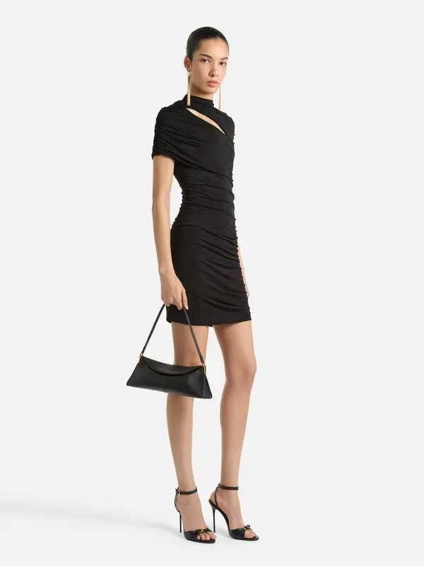 Balmain Draped Jersey Bodycon Dress