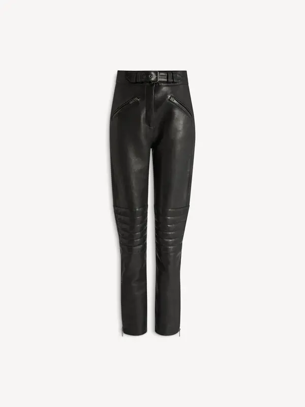 Balmain Lambskin Biker Trousers