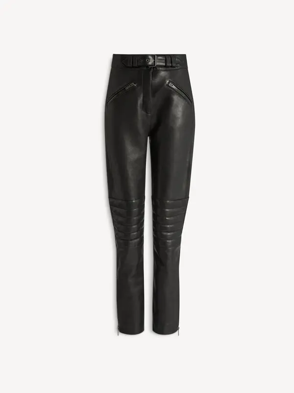 Balmain Lambskin Biker Trousers