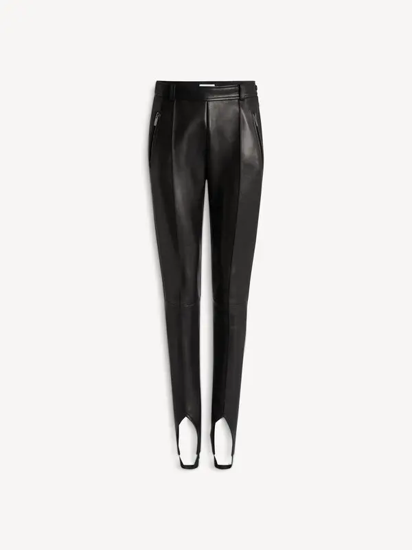 Balmain Stirrup Lambskin Trousers