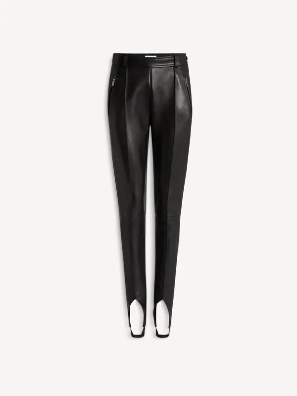 Balmain Stirrup Lambskin Trousers
