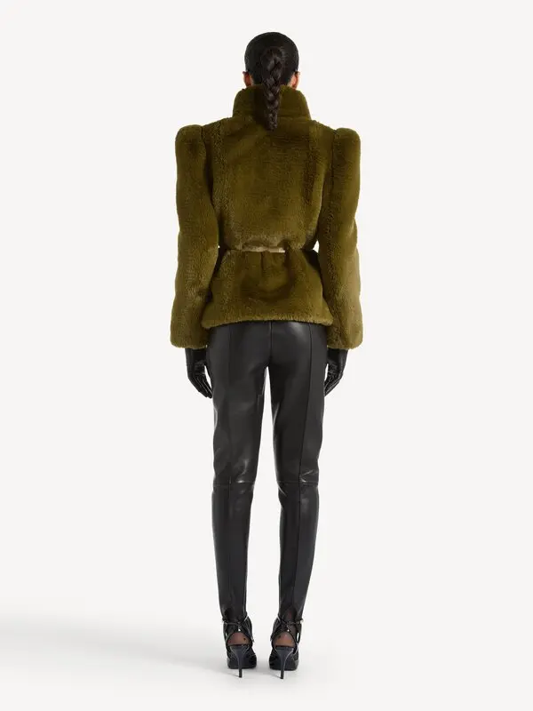 Balmain Stirrup Lambskin Trousers