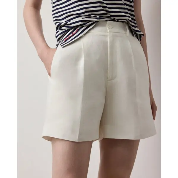 Ralph Lauren Tracy Pleated Linen Shorts