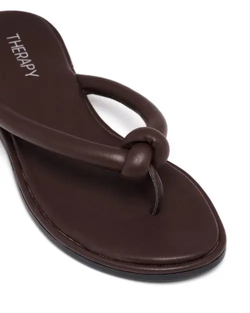 THERAPY AUSTRALIA Tyana Open Round Toe Sandal - Chocolate Pu