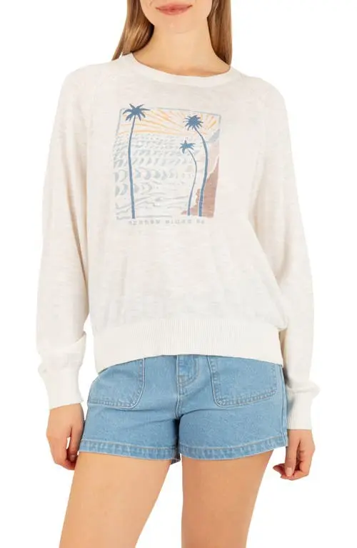 Hurley Palm Cove Graphic Sweater - Cream