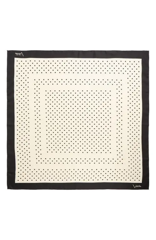Valentino Garavani Polka Dot Silk Scarf - Beige
