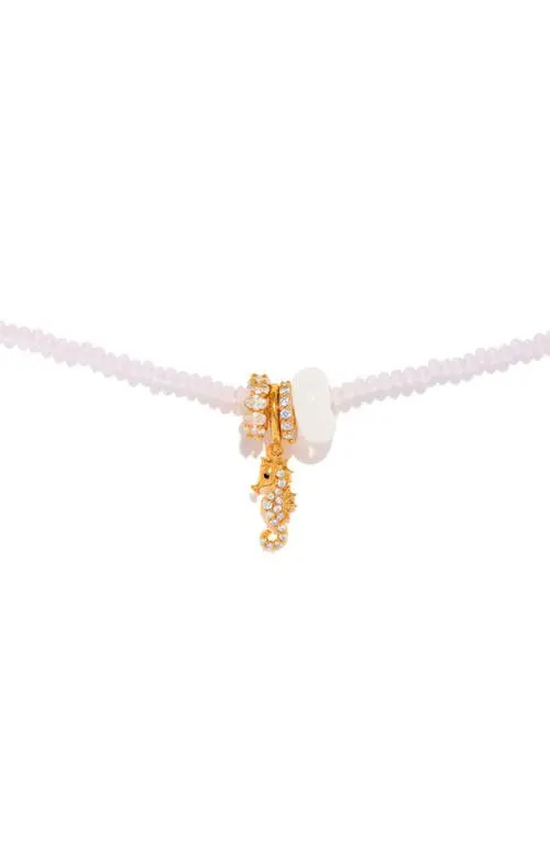 GIRLS CREW Seahorse Beaded Pendant Necklace