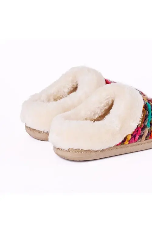 Minnetonka Dina Faux Fur Lined Slipper - Knit Multi