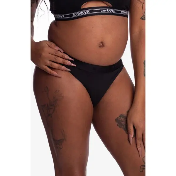 TOMBOYX Smooth Tuck High Leg Bikini - Black