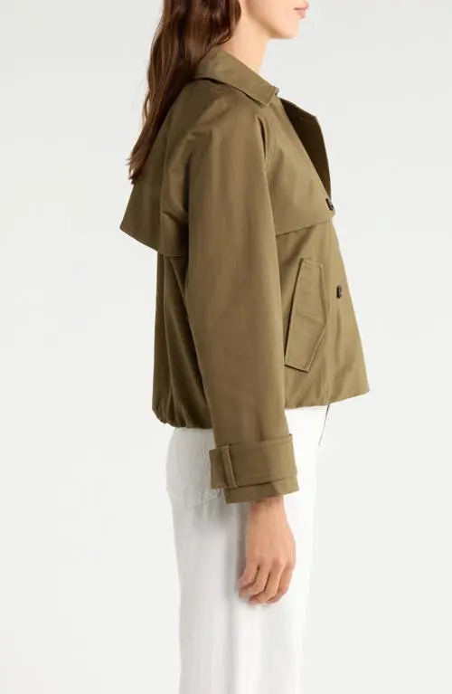 Rails Jett Check Crop Trench Coat