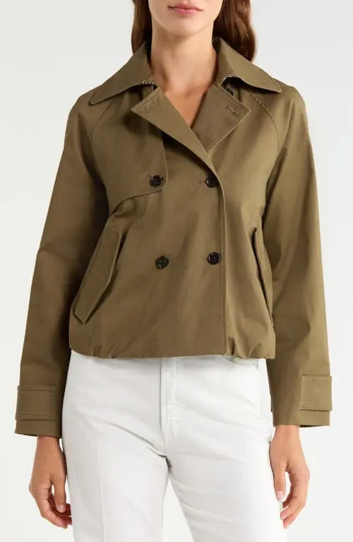 Rails Jett Check Crop Trench Coat