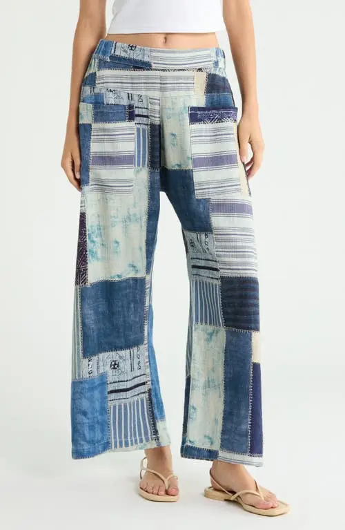 Free People Symphony Patched Wide Leg Jeans - Rhythms