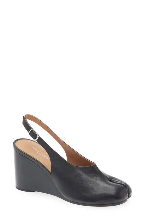 MAISON MARGIELA Tabi Wedge Slingback Pump - Black