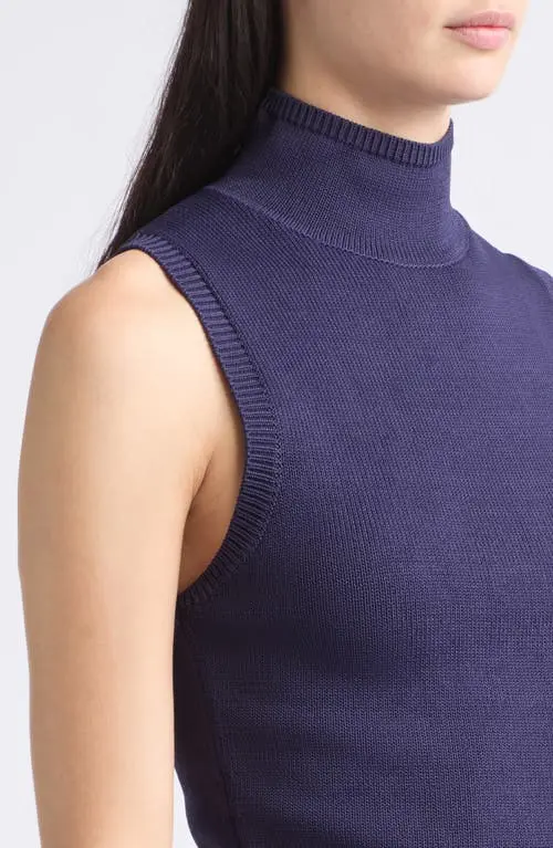Staud Montclair Turtleneck Sweater Vest - Midnight