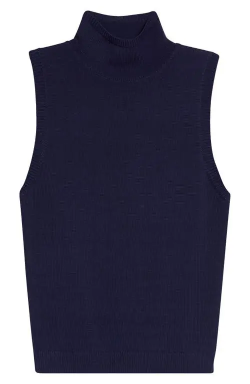 Staud Montclair Turtleneck Sweater Vest - Midnight