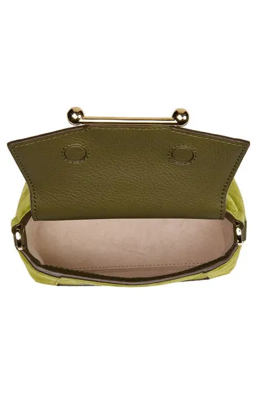 Strathberry Nano Mosaic Suede Top Handle Bag