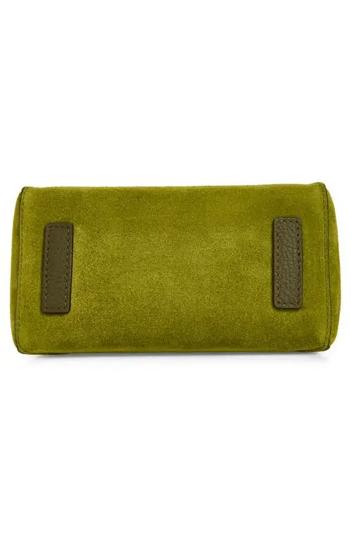 Strathberry Nano Mosaic Suede Top Handle Bag