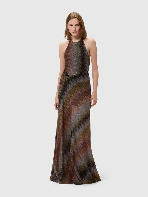 Missoni Snake-pattern Halterneck Gown