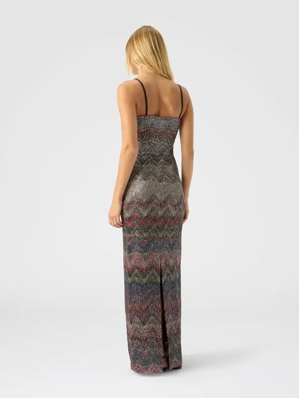 Missoni Bustier Long Dress With Zigzag Pattern