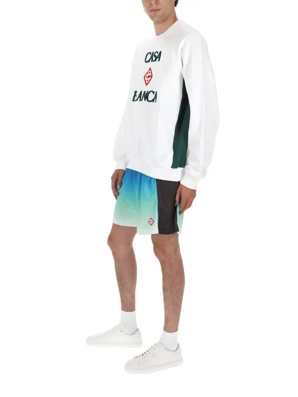 Casablanca Felpa Con Logo Ricamato - White