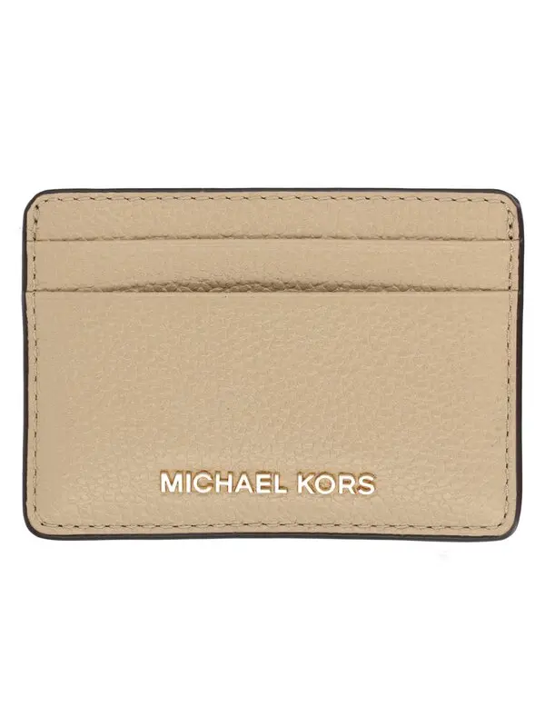 Michael Kors Portacarte Con Logo - Beige